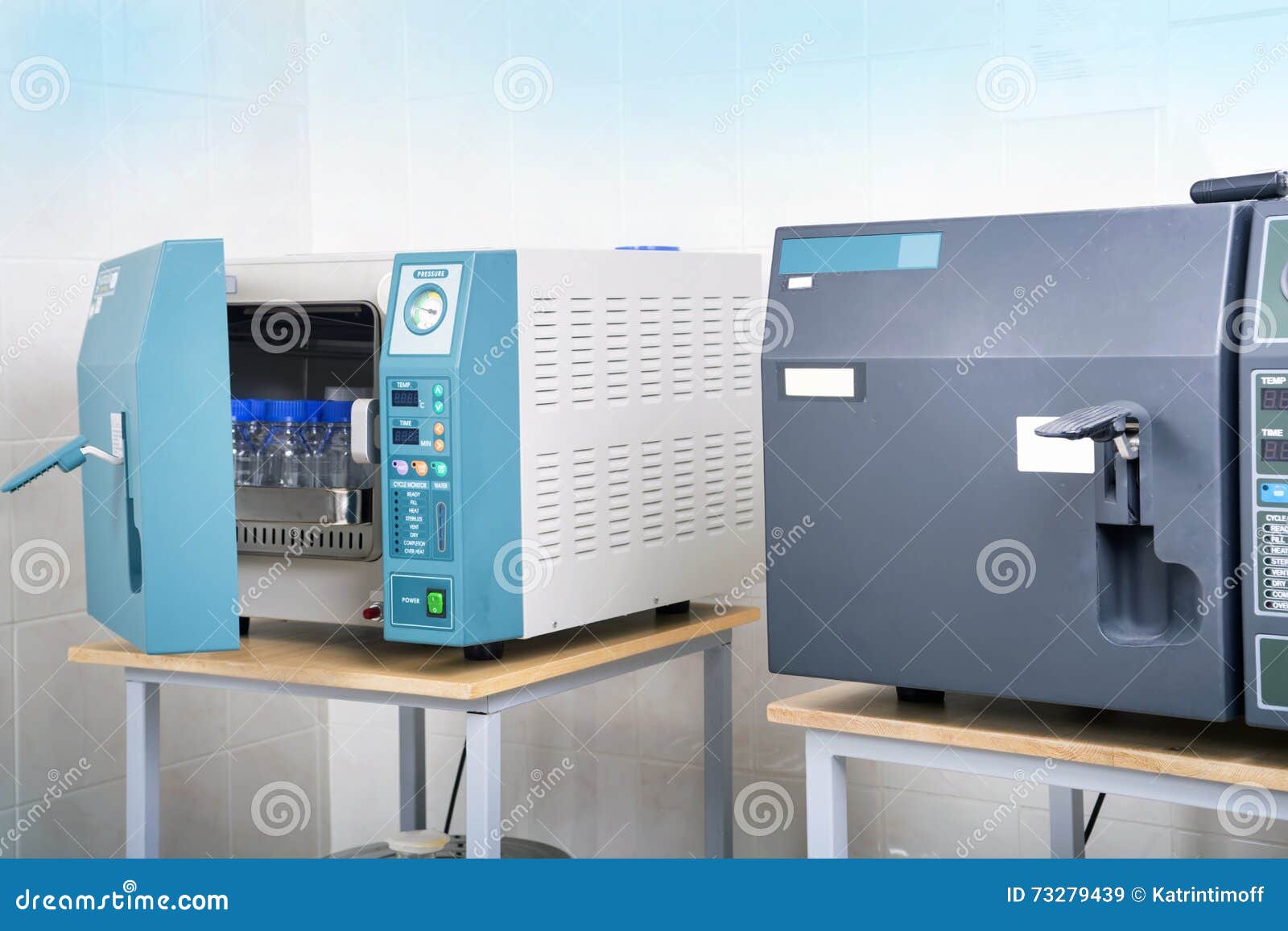 Modern Laboratory Autoclave Sterilizer Stock Image - Image of indoor ...