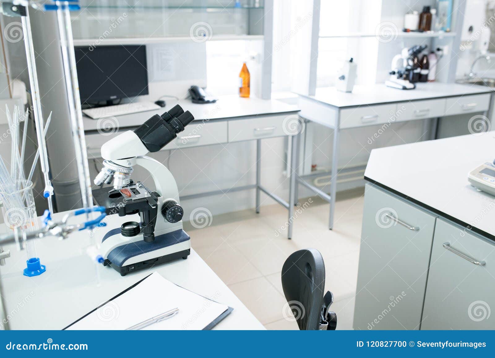 Modern Laboratory in Clinic Stock Photo - Image of analyzing, sterile ...