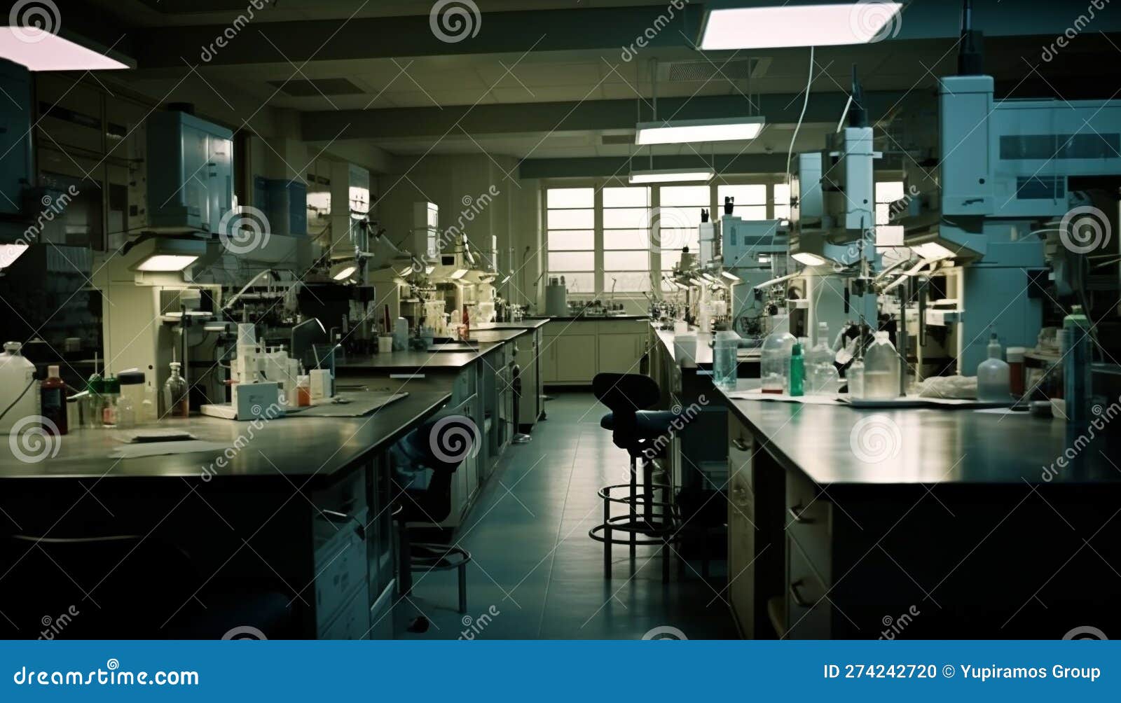 Modern Laboratory Equipment Working in a Clean Environment Generated by ...