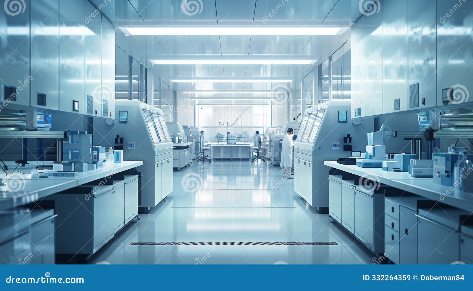 Modern Laboratory Interior with Advanced Equipment and Scientists ...