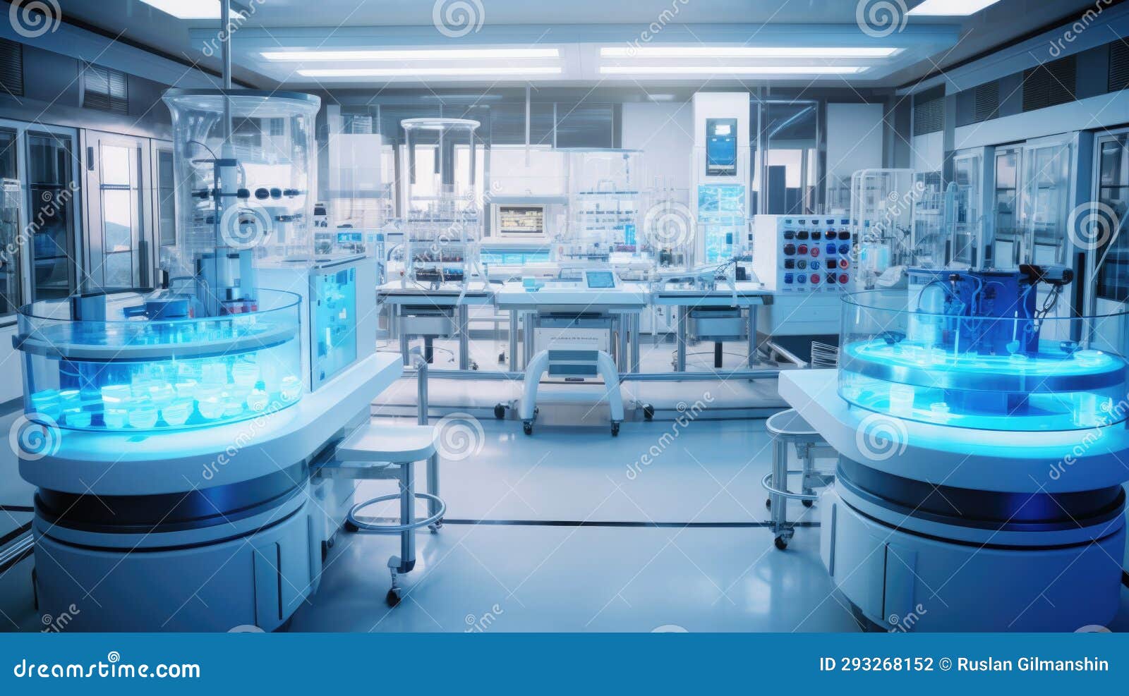 Modern Laboratory. Interior of Modern Research Laboratory Stock ...
