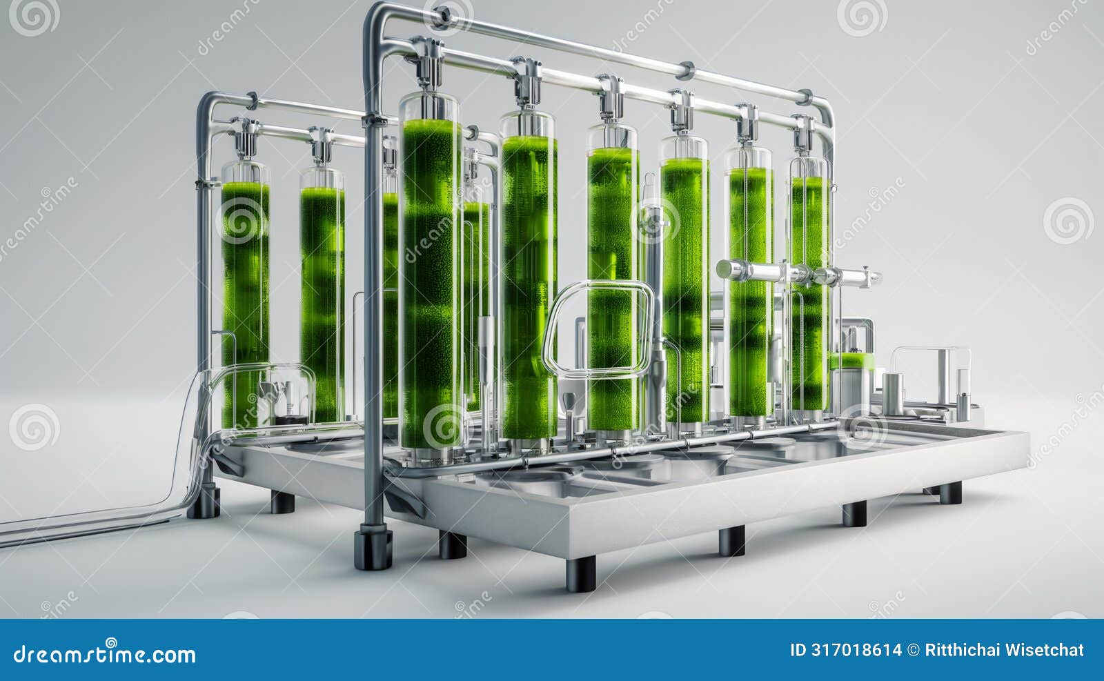 Modern Laboratory Setup Featuring Cylindrical Bioreactors Cultivating ...