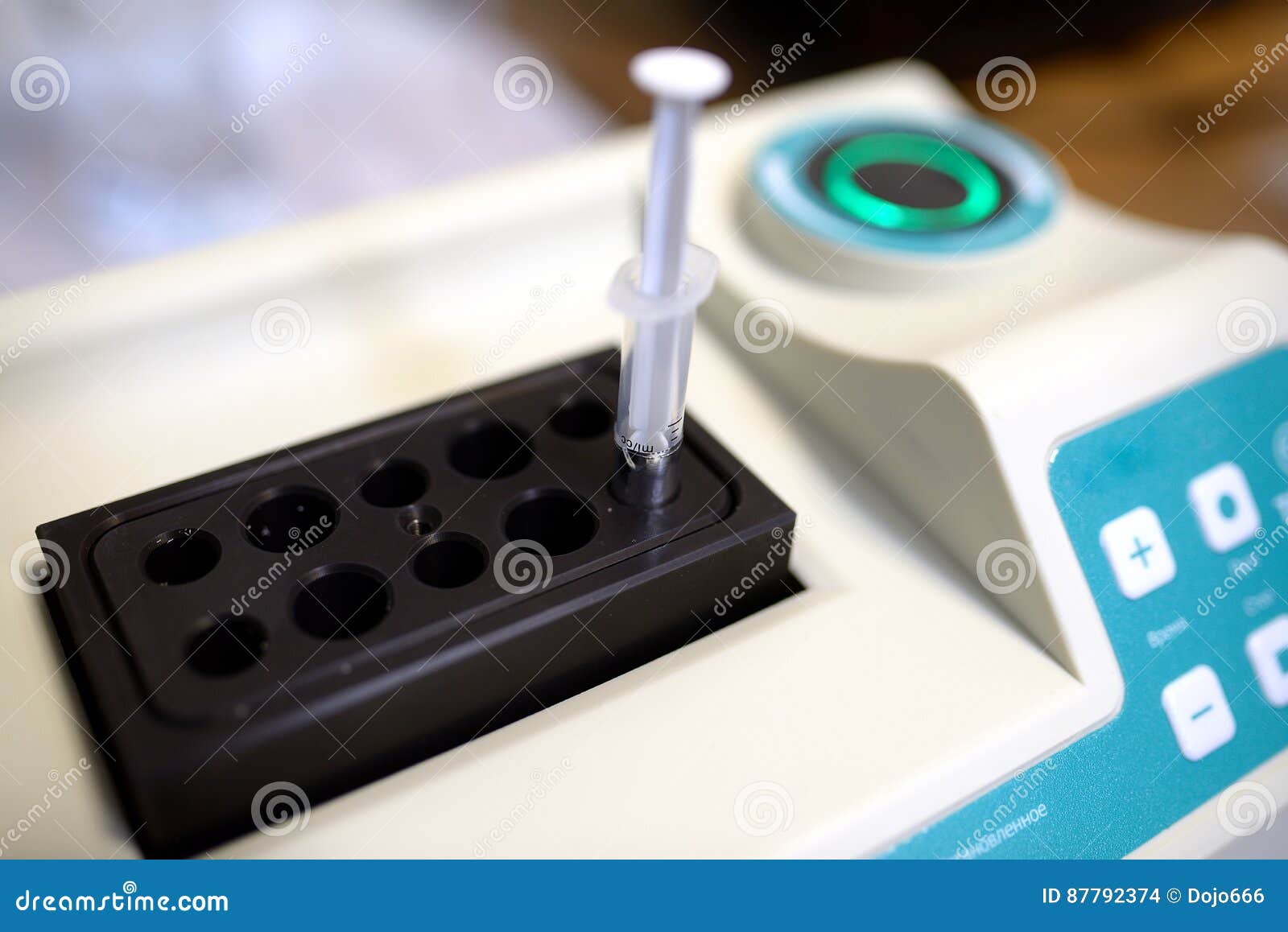 Modern Syringe With Automatic Safety System On Black Background Royalty ...