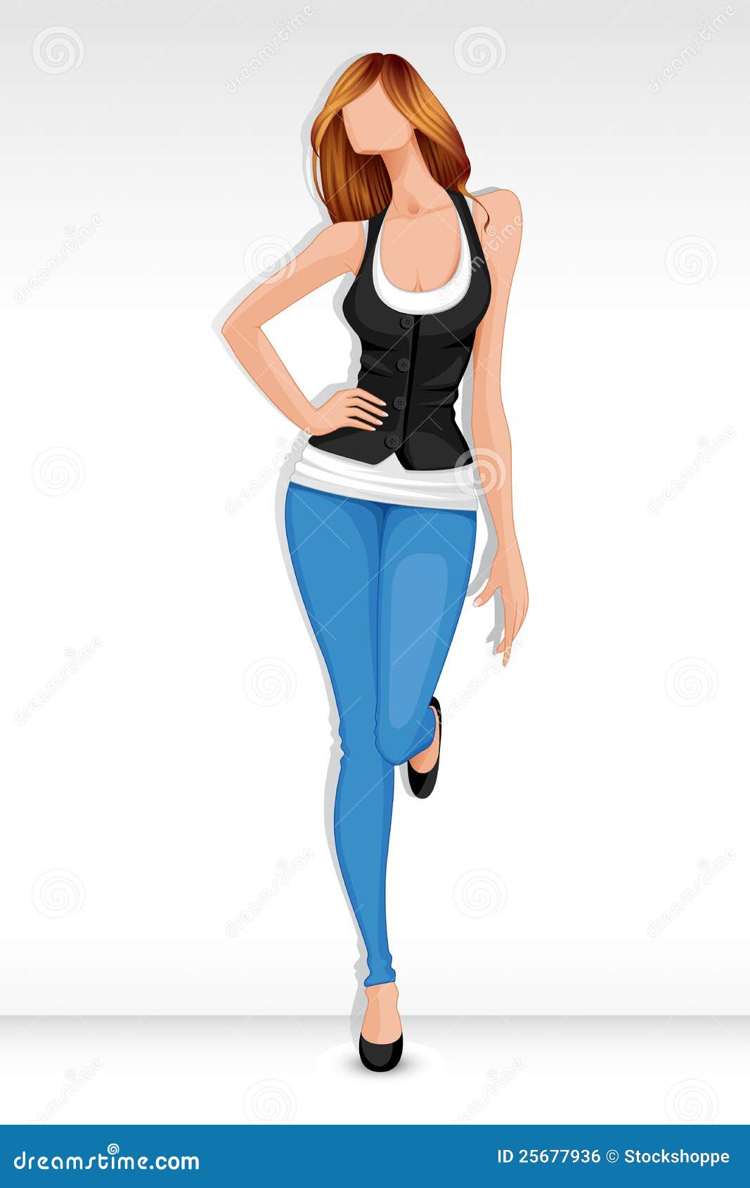 Modern Lady stock vector. Illustration of elegant, adult - 25677936