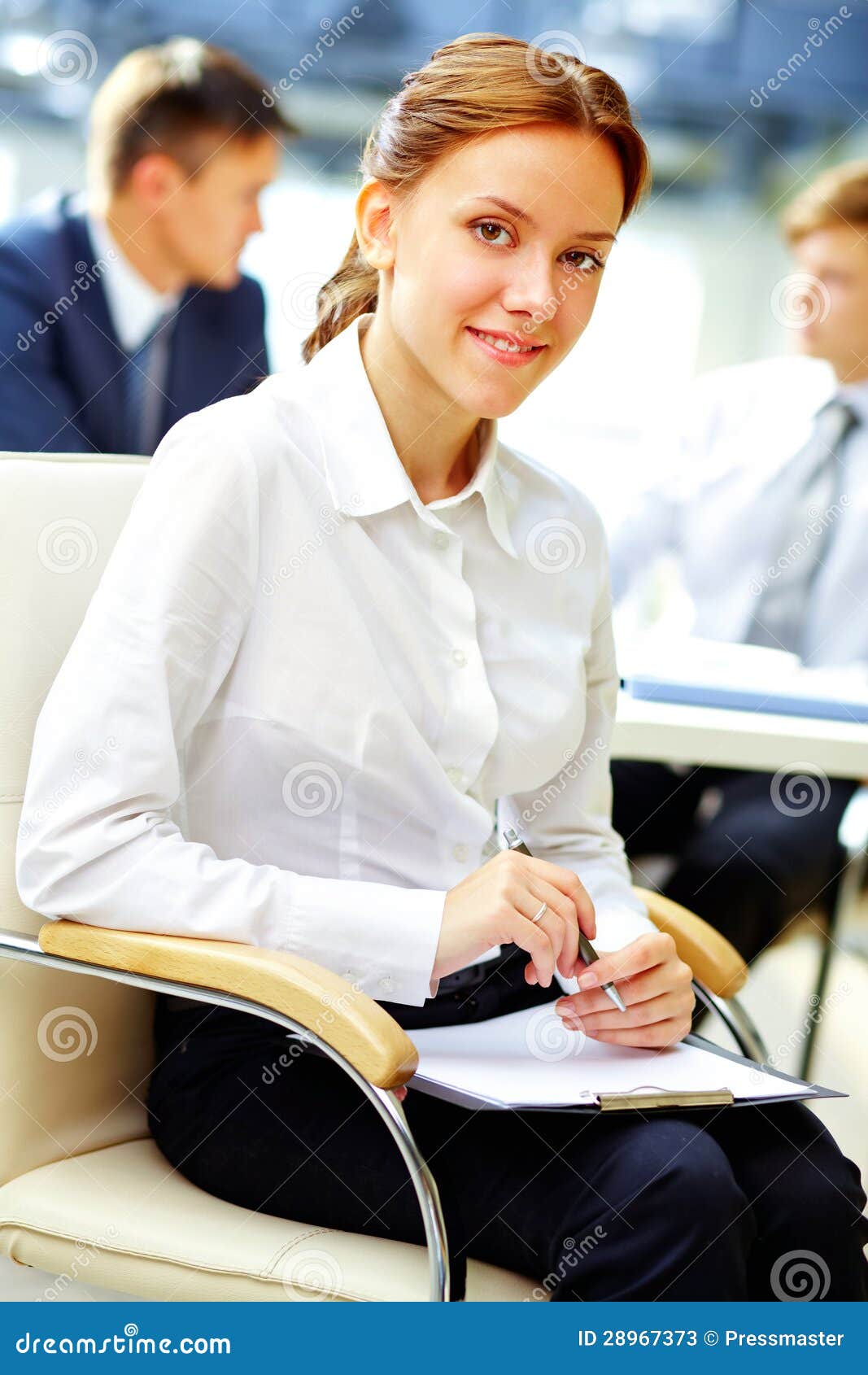 Modern lady stock image. Image of female, friendly, agent - 28967373