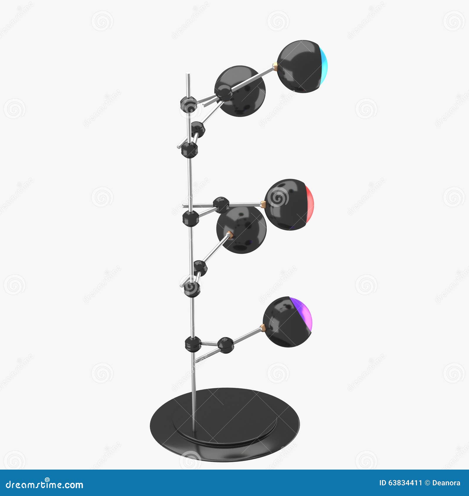 Modern Lamp with Five Lights Stock Illustration - Illustration of stand ...