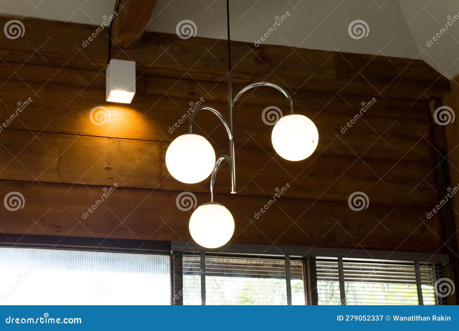 Modern Lamp Hanging from the Ceiling Stock Image - Image of antique ...
