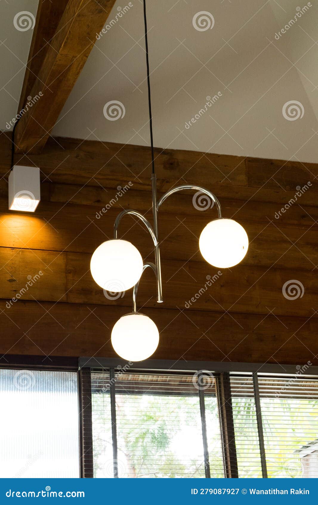Modern Lamp Hanging from the Ceiling Stock Image - Image of ...