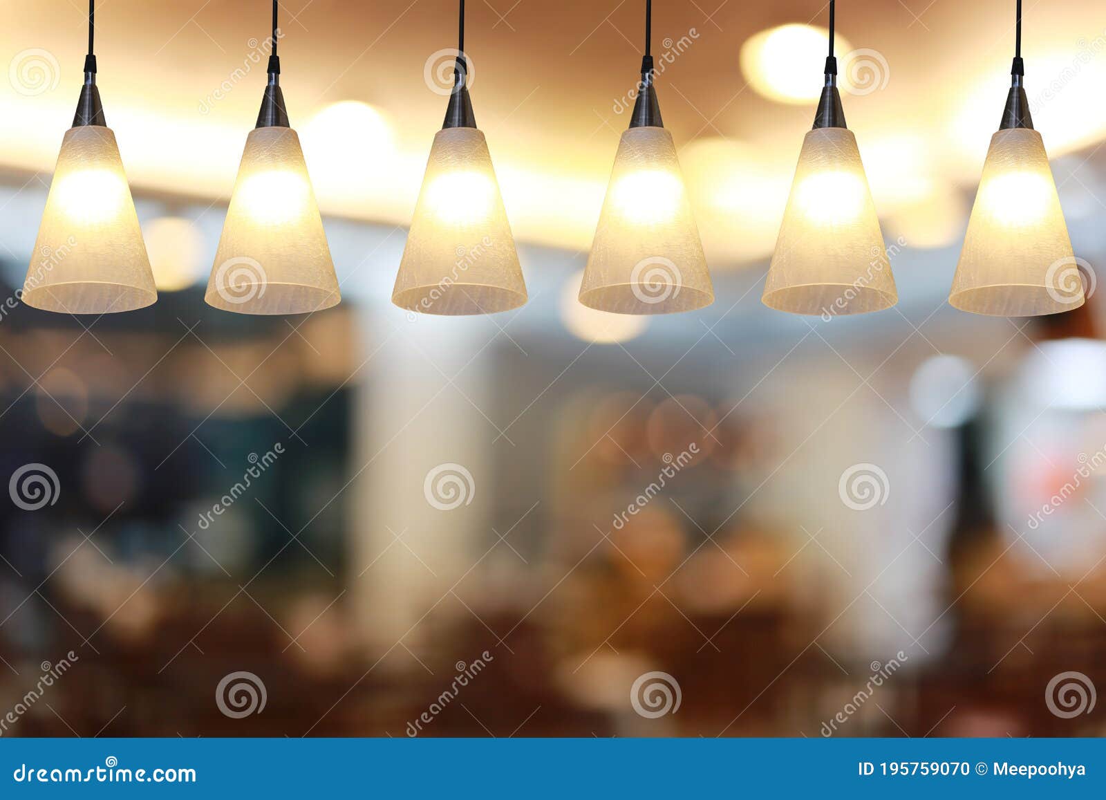 Modern Lamp Hanging from the Ceiling of the Restaurant Stock Photo ...