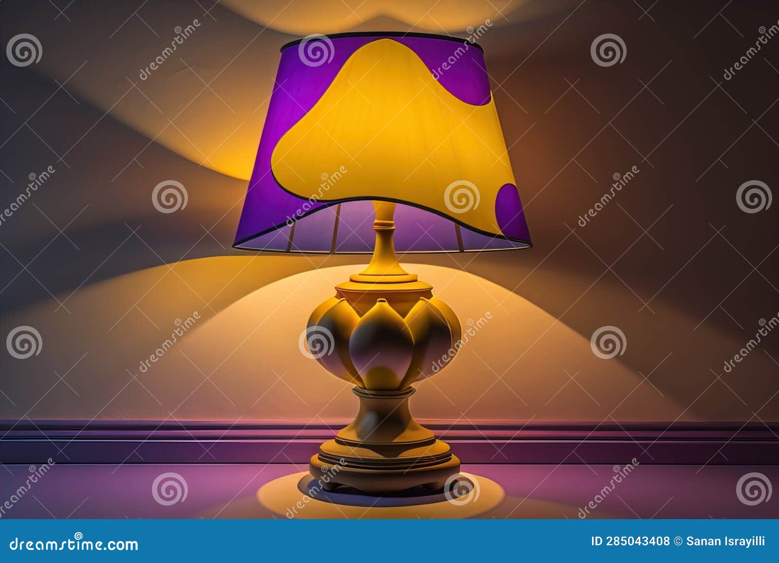 A Modern Lamp on a Solid Color Background. Ai Generative Stock Photo ...