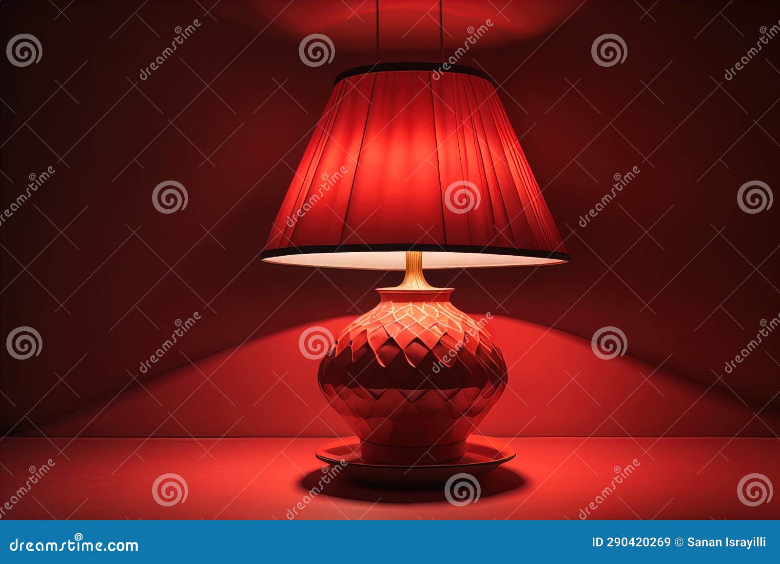 A Modern Lamp on a Solid Color Background. Ai Generative Stock Image ...