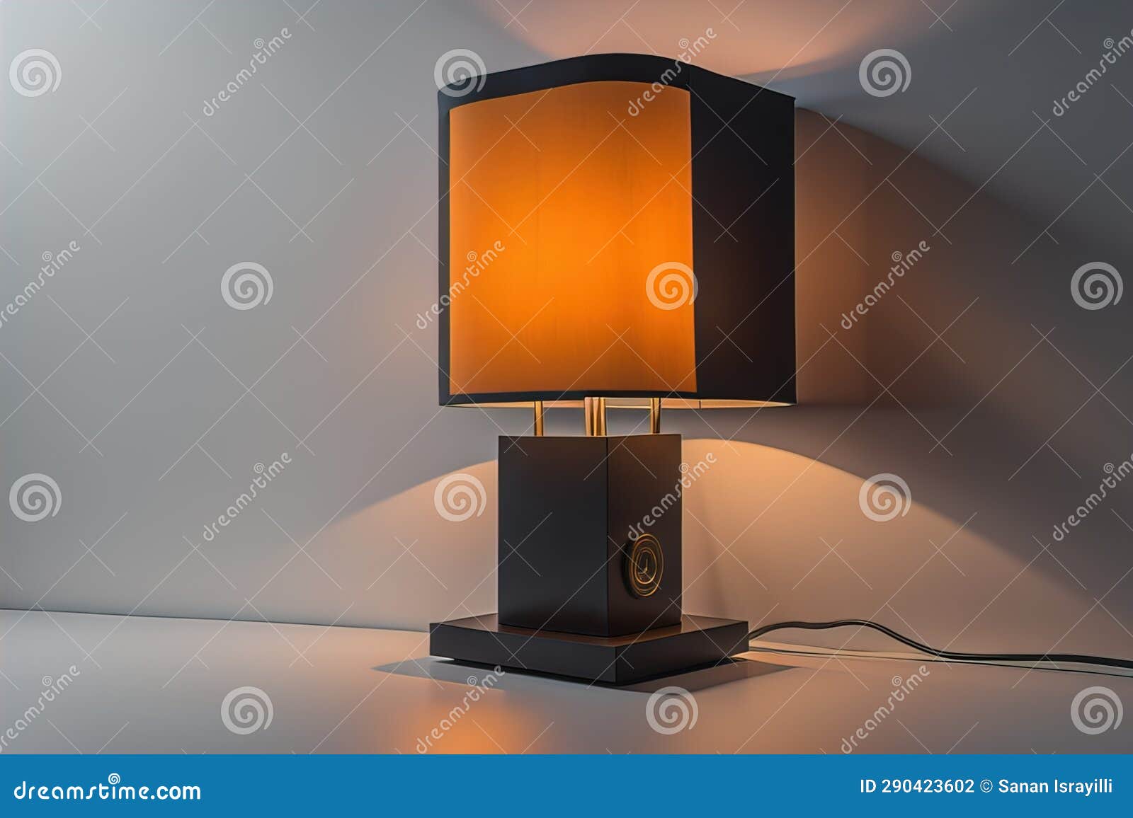 A Modern Lamp on a Solid Color Background. Ai Generative Stock Photo ...