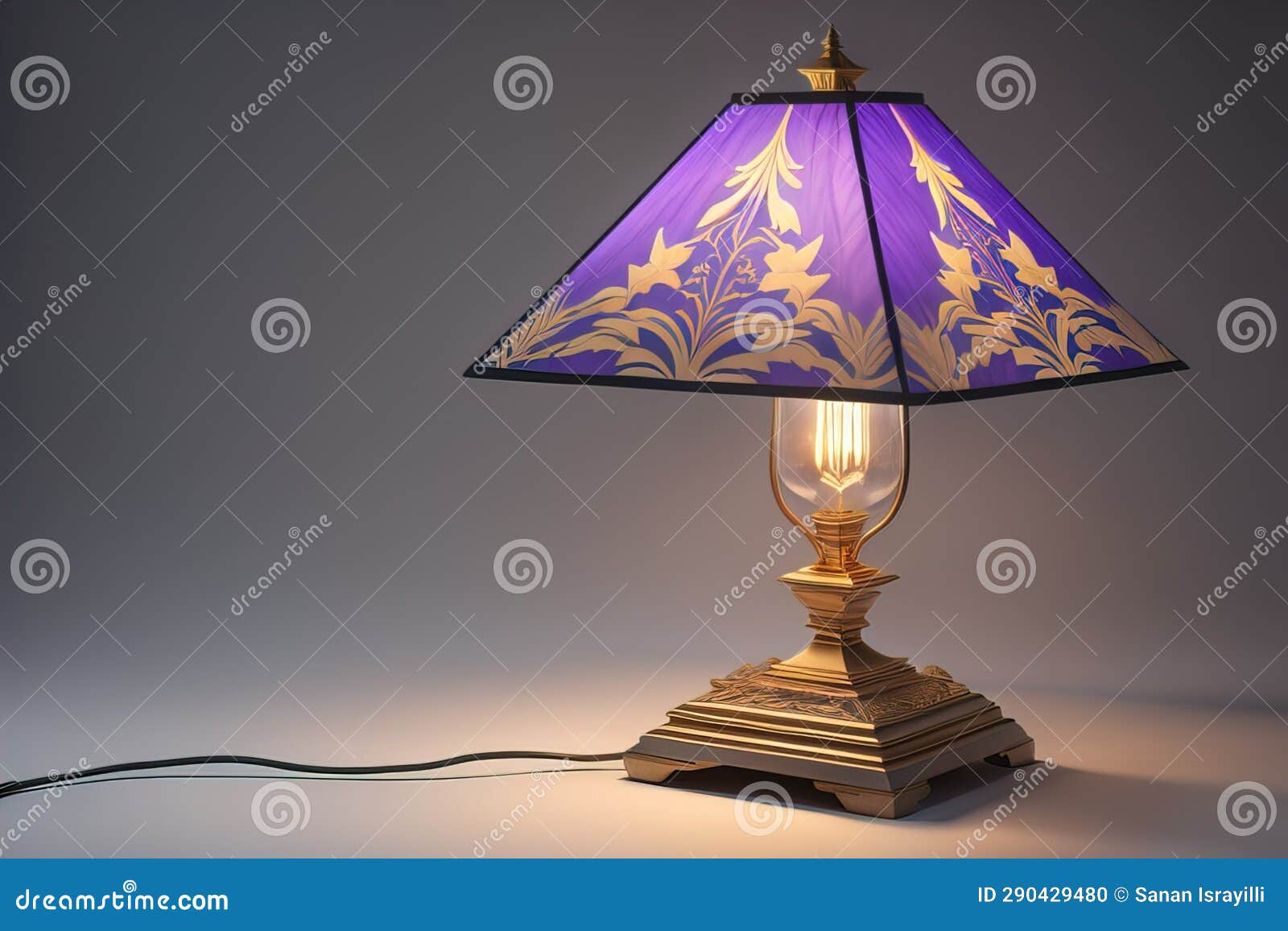 A Modern Lamp on a Solid Color Background. Ai Generative Stock Photo ...