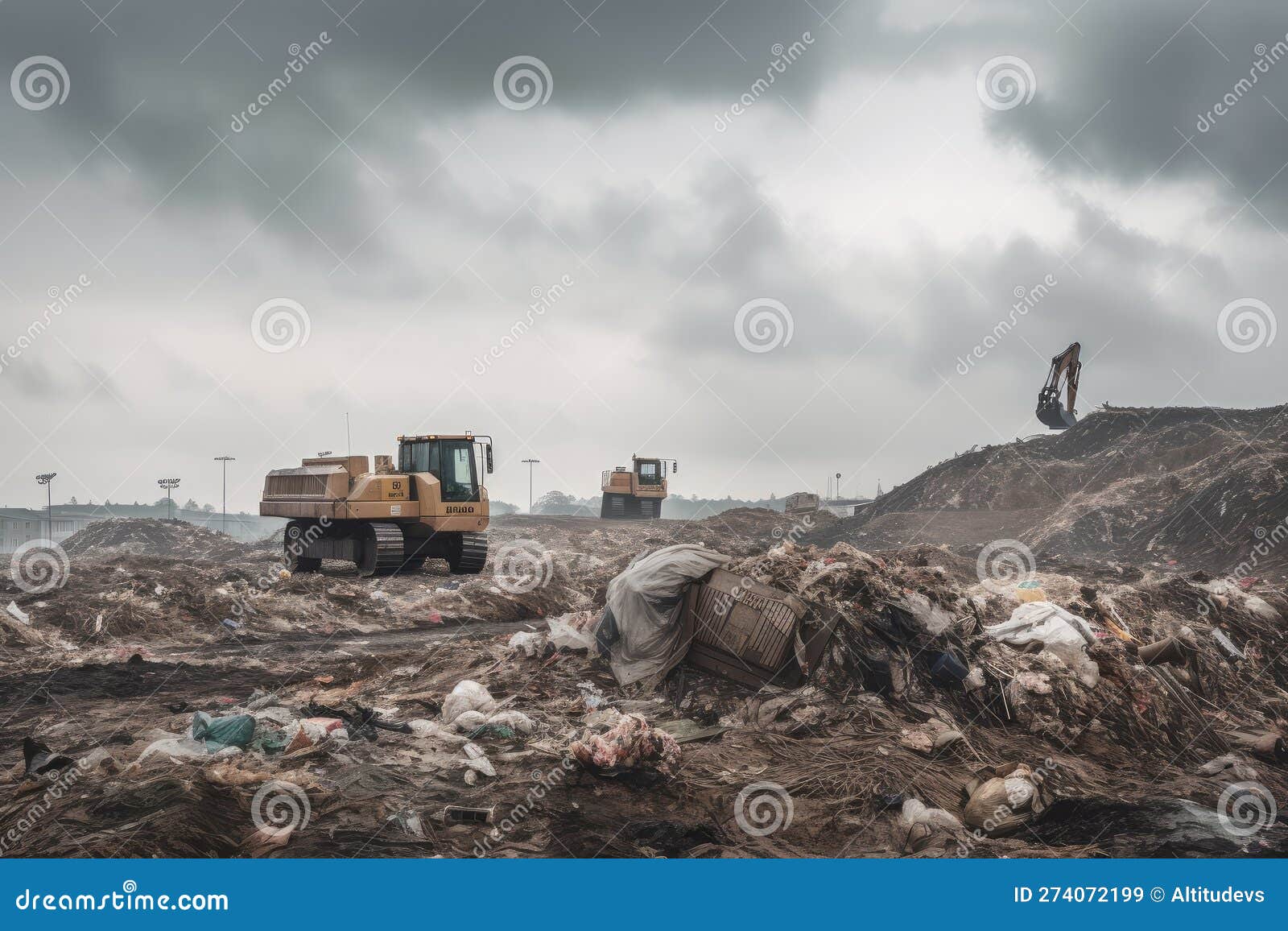 Modern Landfill, with Technology and Equipment for Sorting and ...