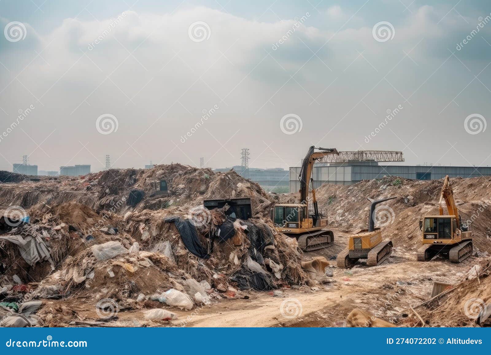 Modern Landfill, with Technology and Equipment for Sorting and ...
