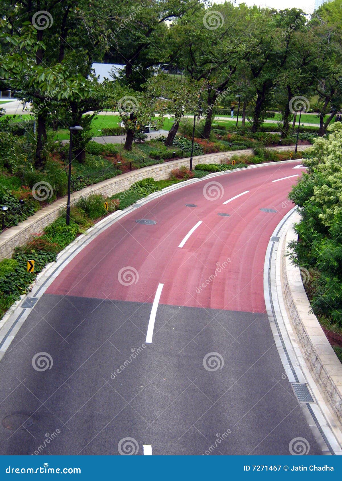 Modern landscaped highway stock image. Image of overlook - 7271467