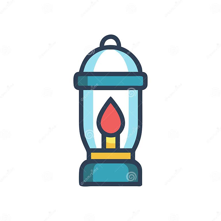Modern Lantern Icon for Illumination Stock Illustration - Illustration ...