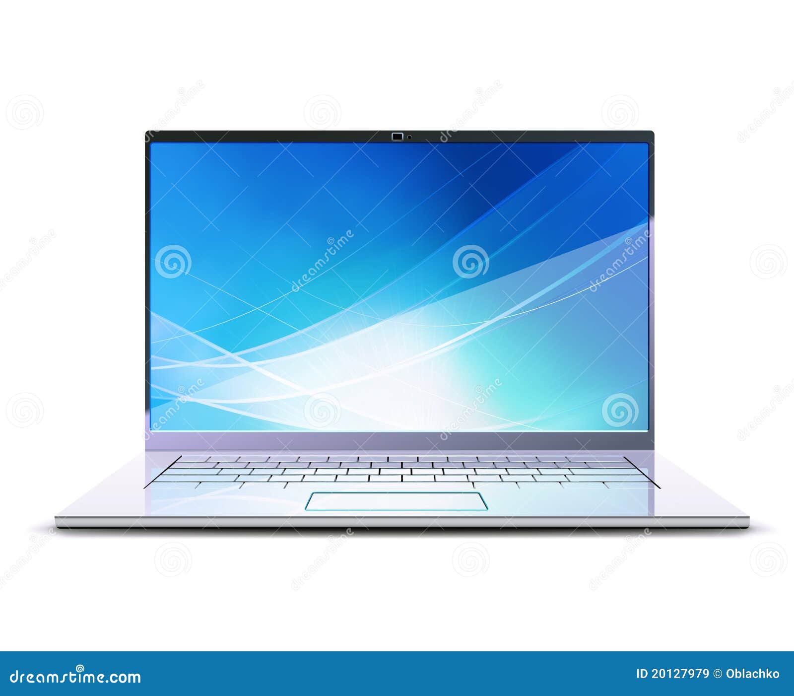 Modern laptop stock vector. Illustration of computer - 20127979