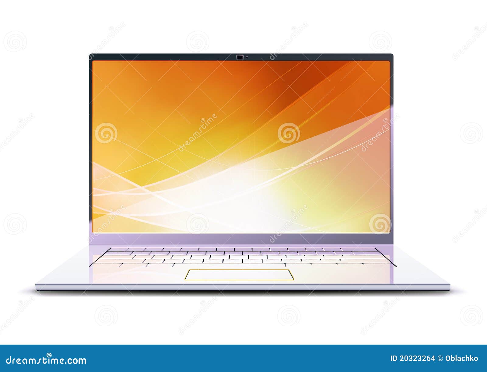 Modern laptop stock vector. Illustration of equipment - 20323264