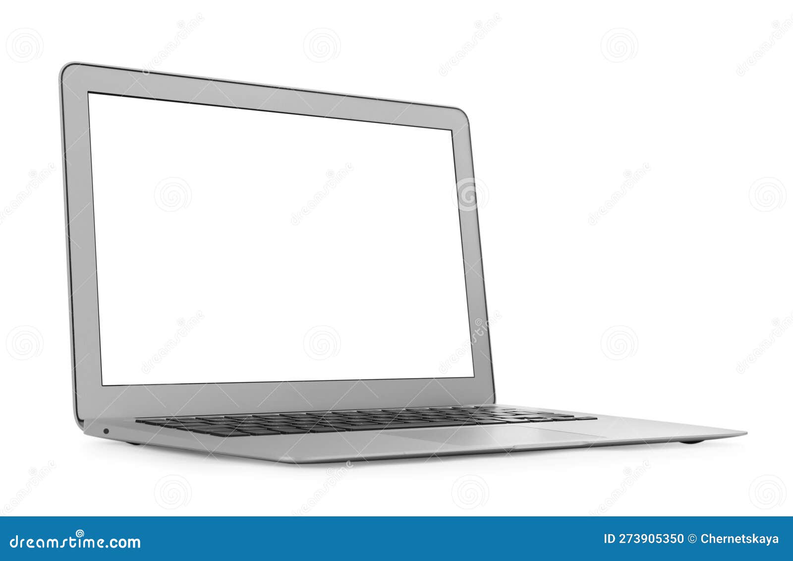 Modern Laptop with Blank Screen Isolated on White Stock Photo - Image ...