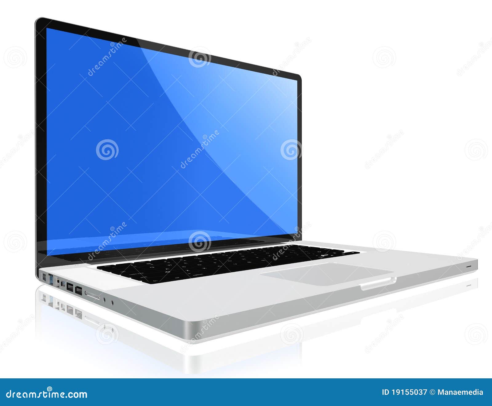 Modern laptop computer stock illustration. Illustration of notebook ...
