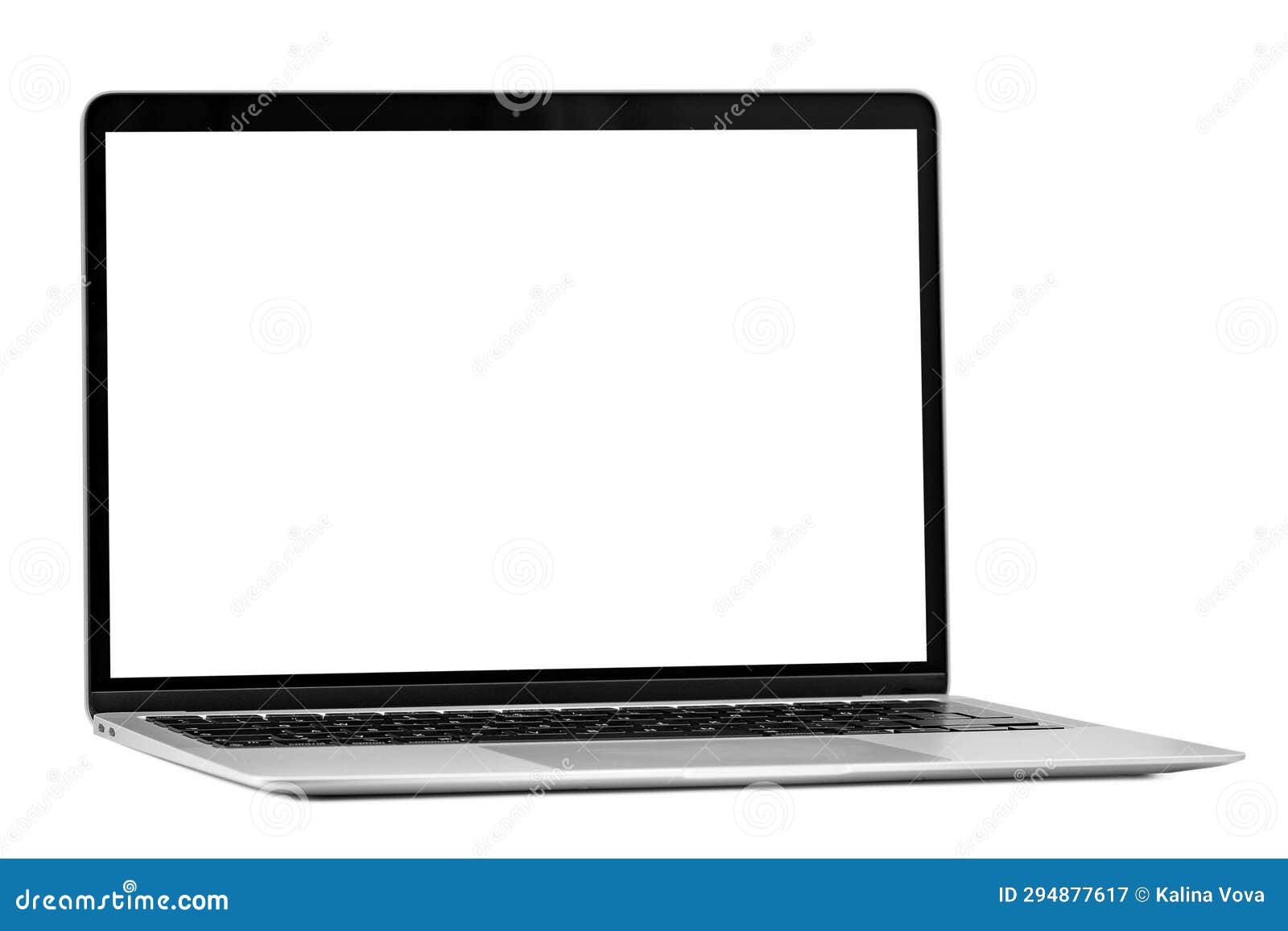 A Modern Laptop Computer Isolated on the White Background Stock Image ...