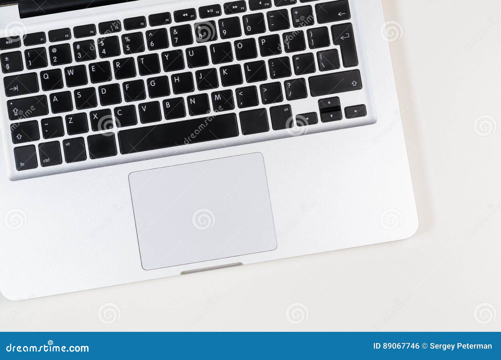 Modern Laptop Computer, Top View Stock Photo - Image of gray, silver ...