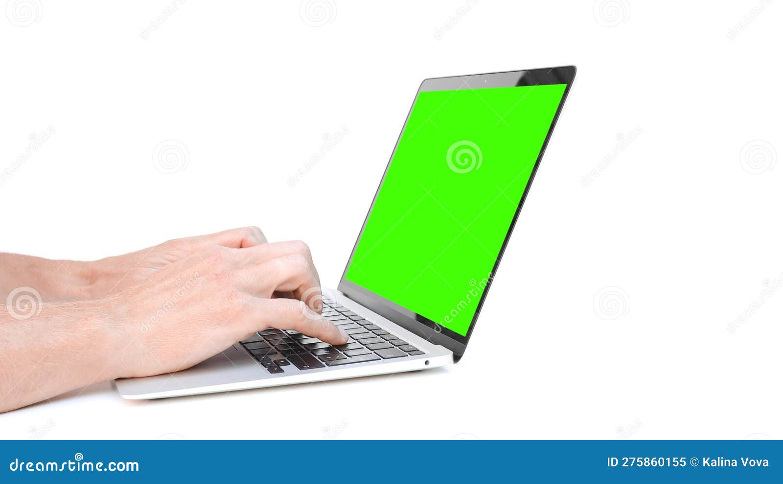 A Modern Laptop Computer on White Background Stock Image - Image of ...