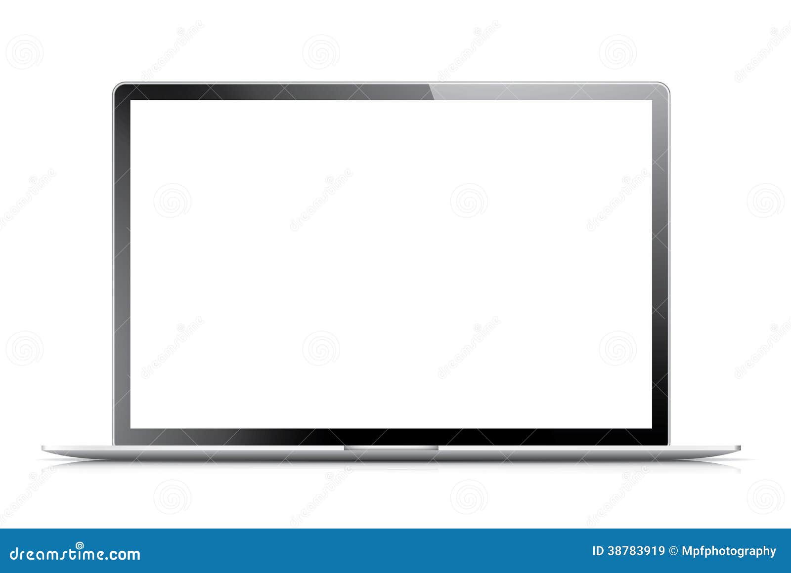 Modern Laptop with Empty Screen Stock Vector - Illustration of ...