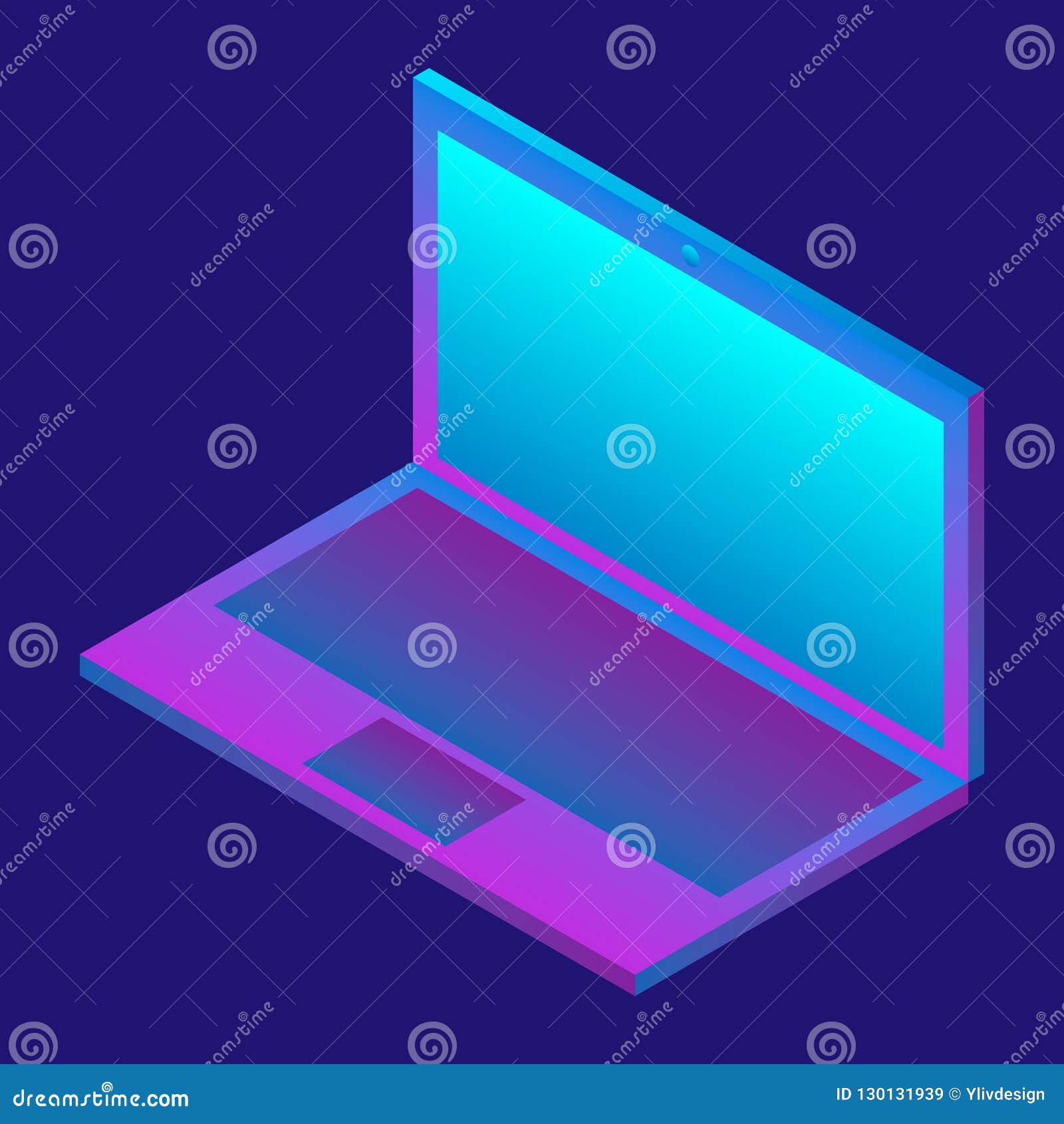 Modern Laptop Icon, Isometric Style Stock Vector - Illustration of ...