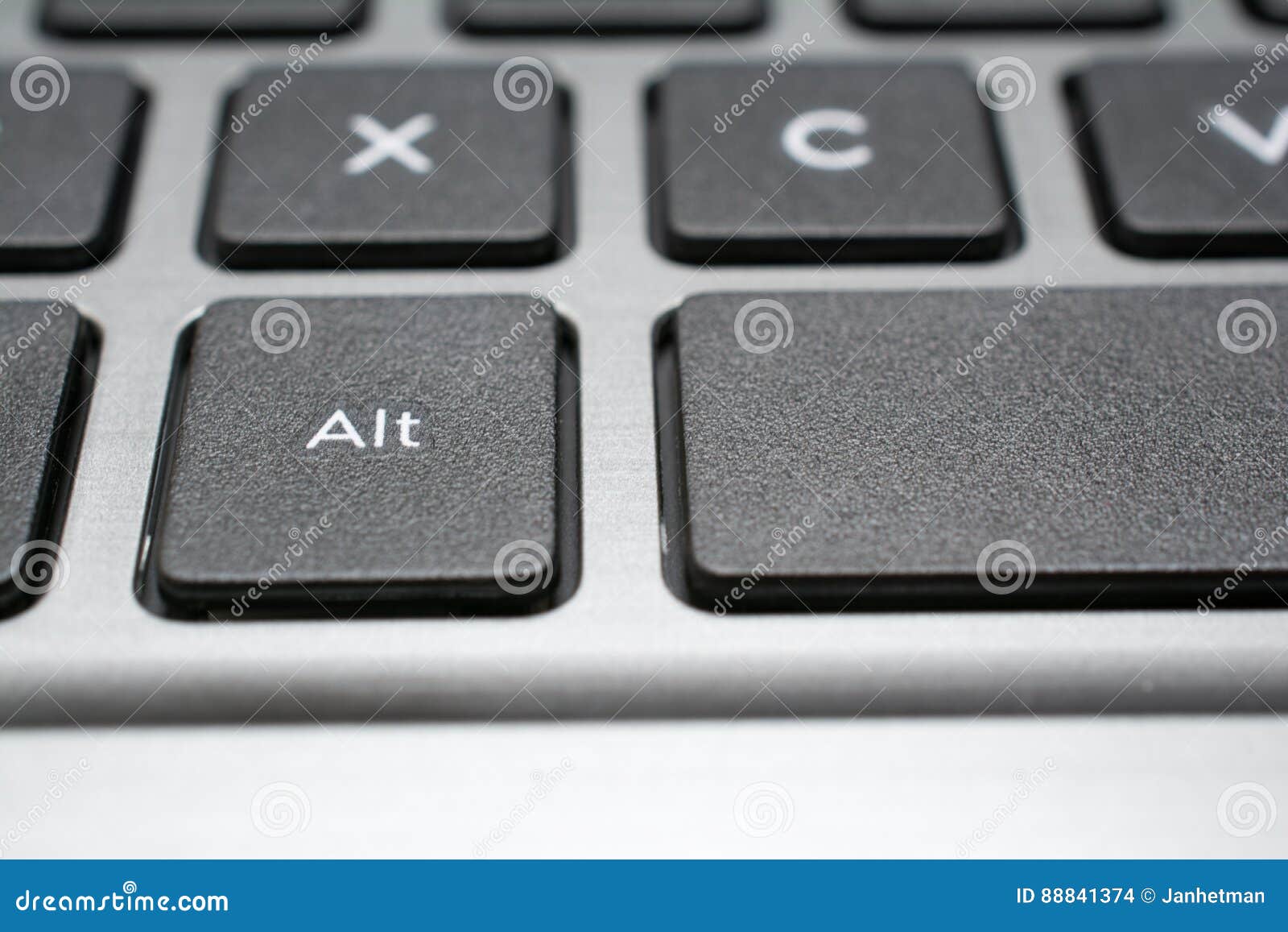 Modern Laptop Keyboard Closeup Stock Photo - Image of button, closeup ...