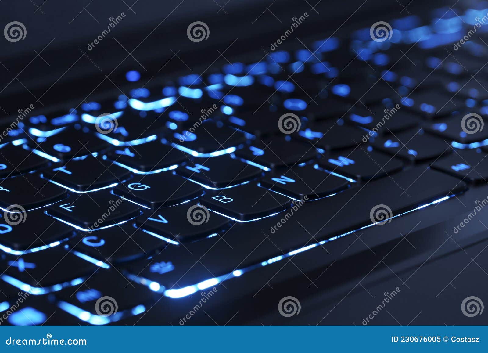 Modern laptop keyboard stock image. Image of laptop - 230676005