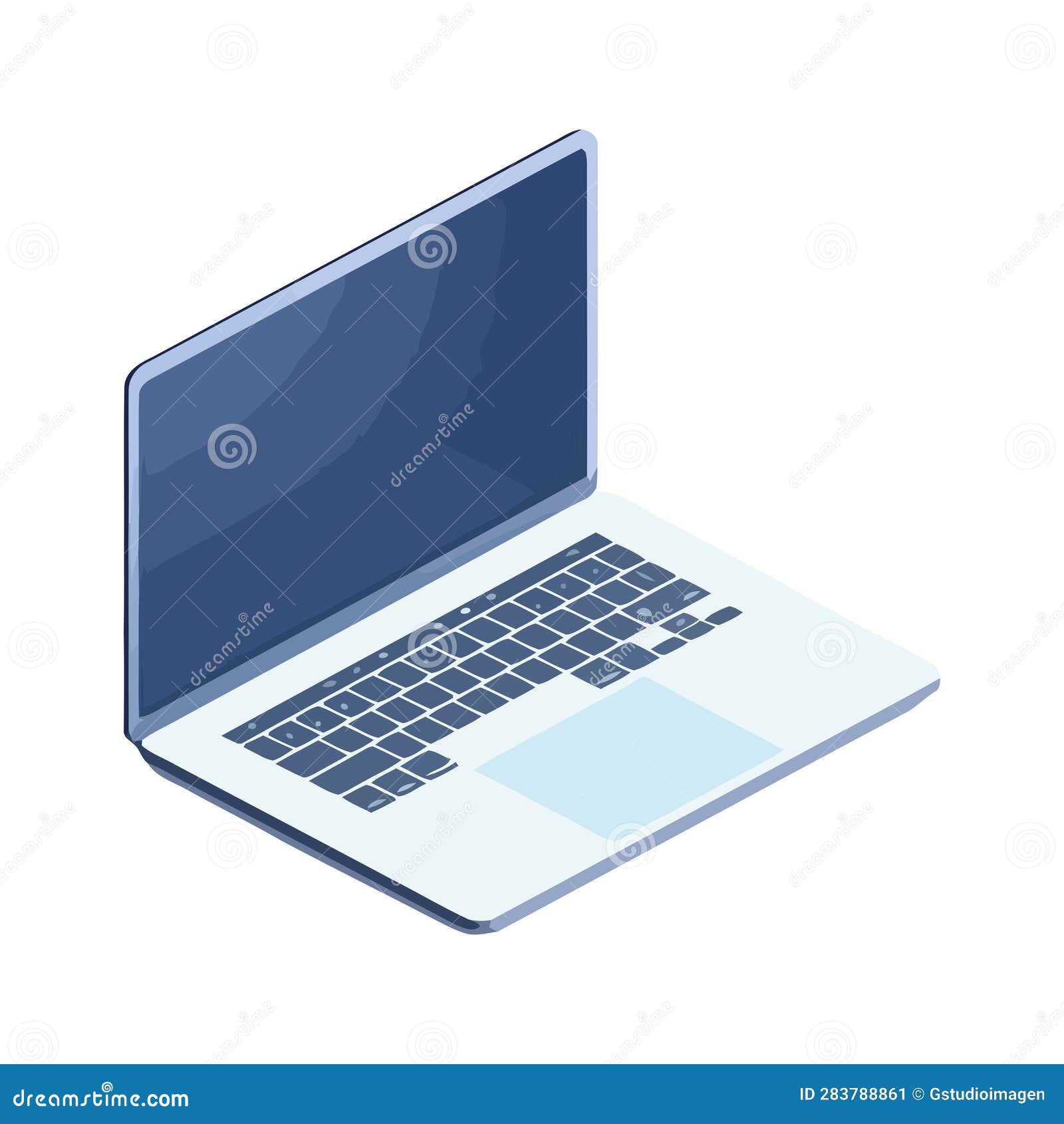 Modern Laptop Symbolizes Global Communication Stock Vector ...