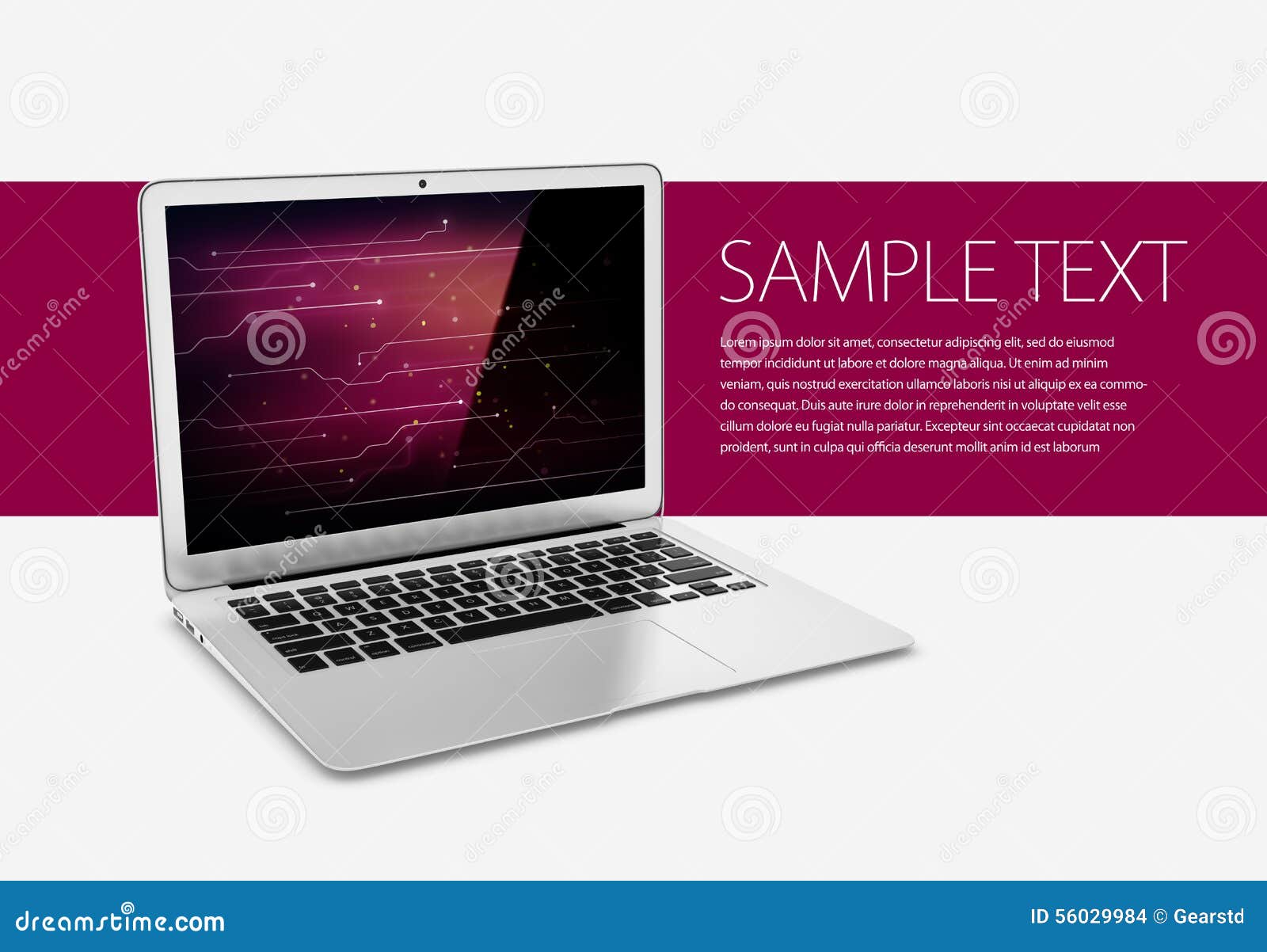 Modern Laptop on Tech Background Stock Photo - Image of computer, blank ...