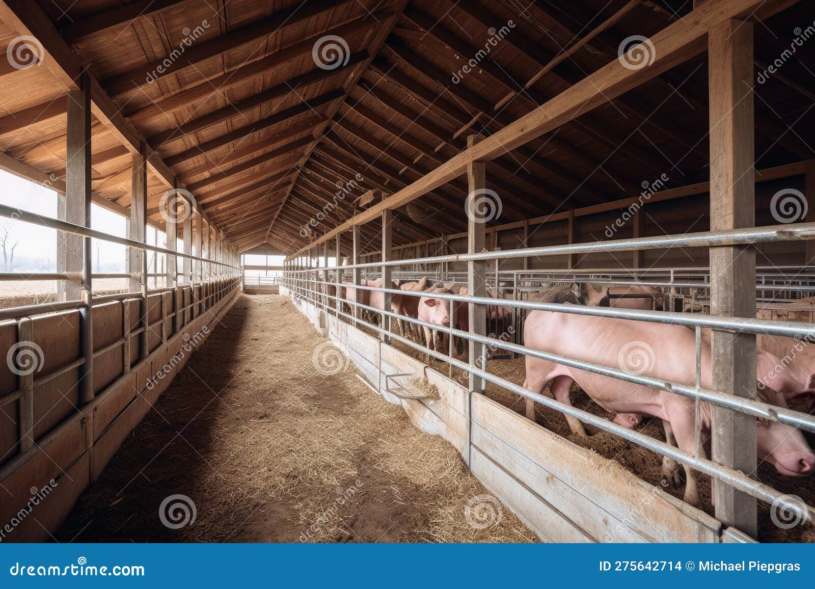 A Modern Large Barn for Pigs Created with Generative AI Technology ...
