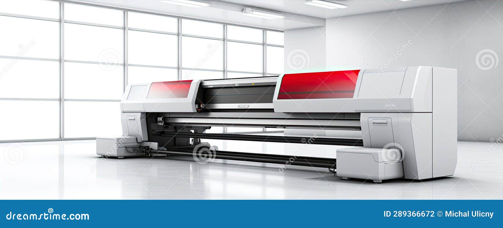 Large Printers In A Factory. Printing Industry Machines. Plotter For ...