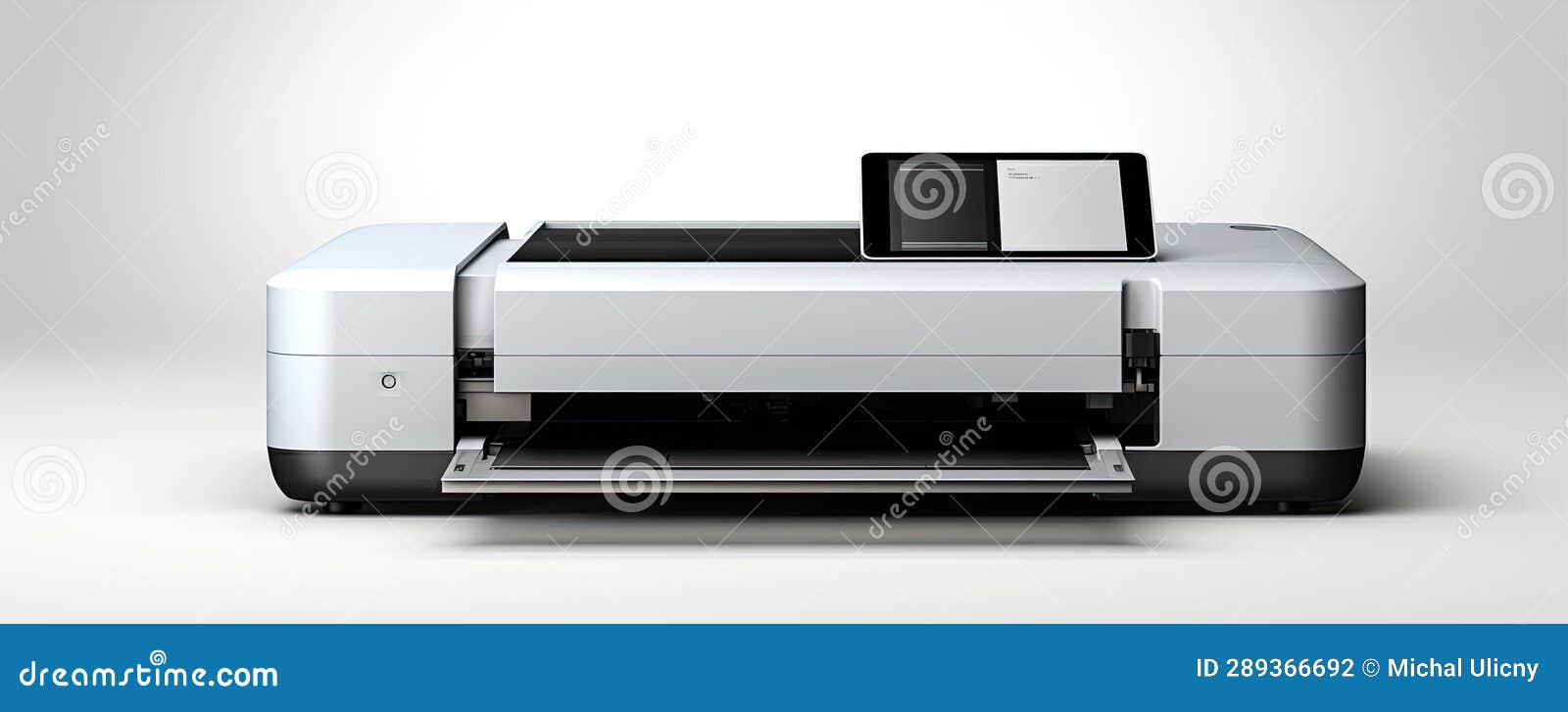 Modern Large Format Printer. New Design of Format Printers on White ...