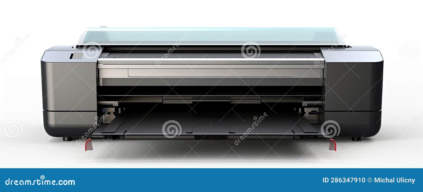 Modern Large Format Printer. New Design of Format Printers on White ...