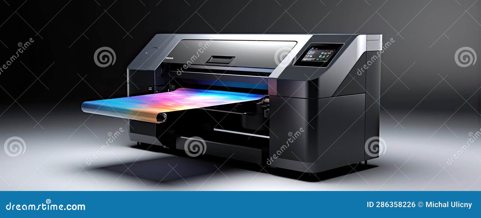 Large Printers In A Factory. Printing Industry Machines. Plotter For ...