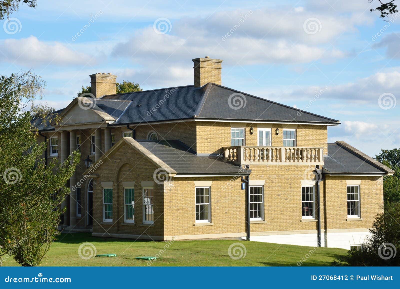 Modern large House stock photo. Image of owner, detached - 27068412