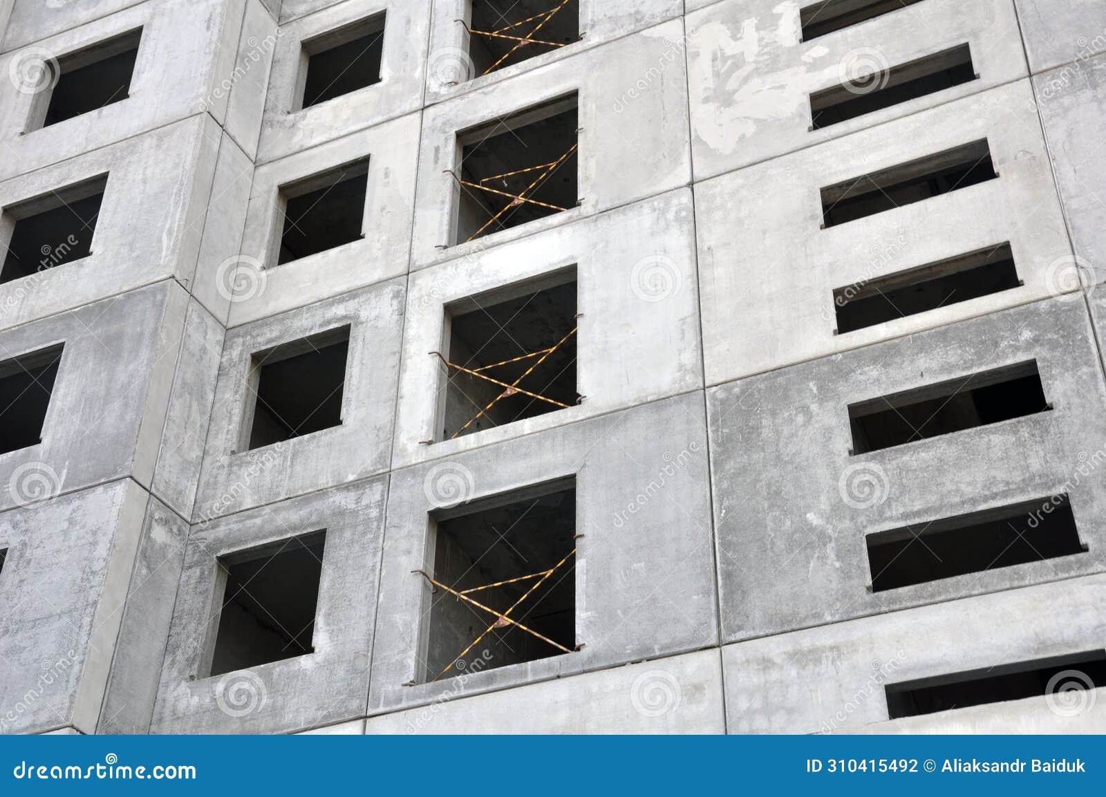 Modern Large-panel Construction. Multi-apartment Residential Building ...