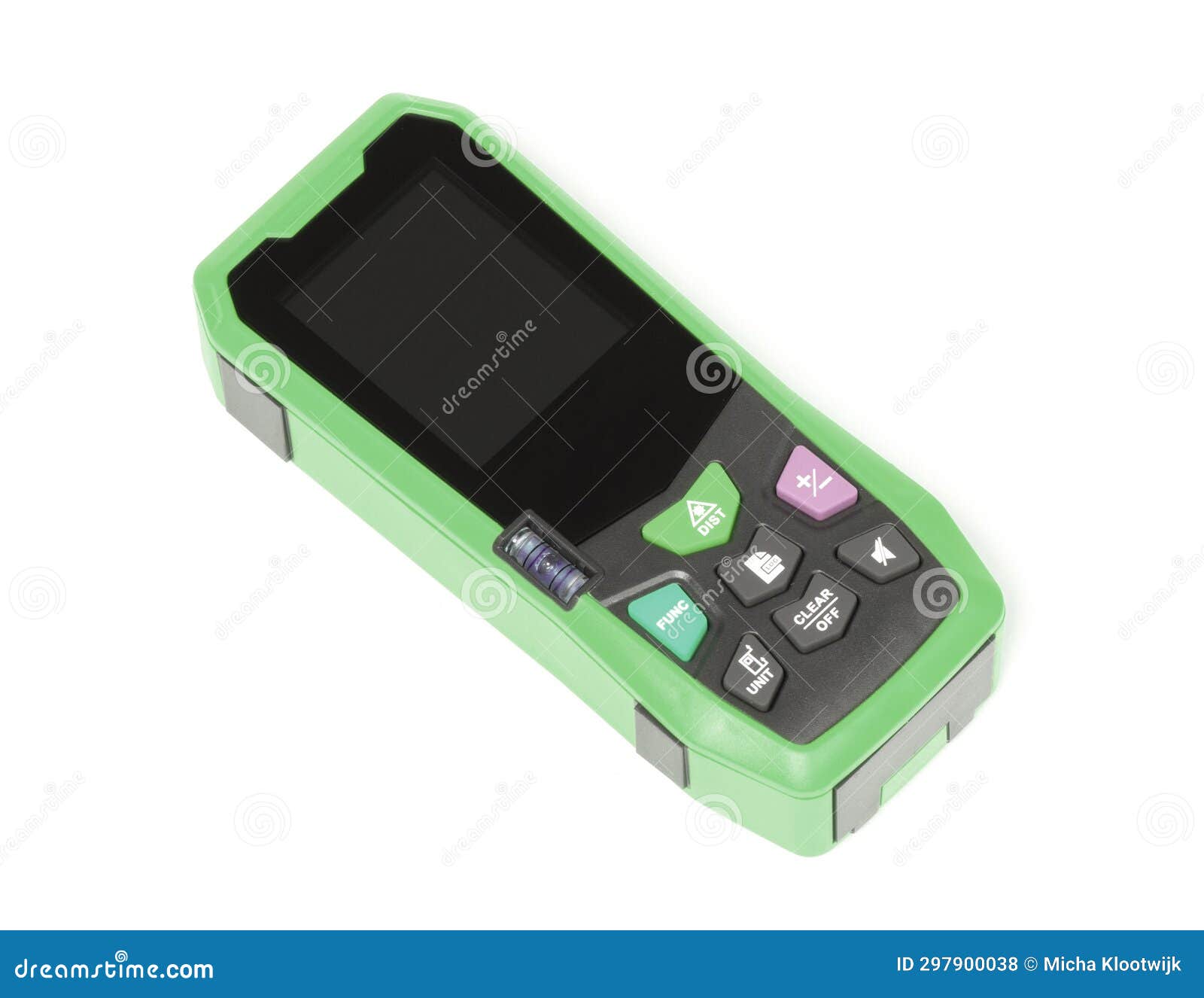 Modern Laser Distance Measurer on a White Background Stock Photo ...