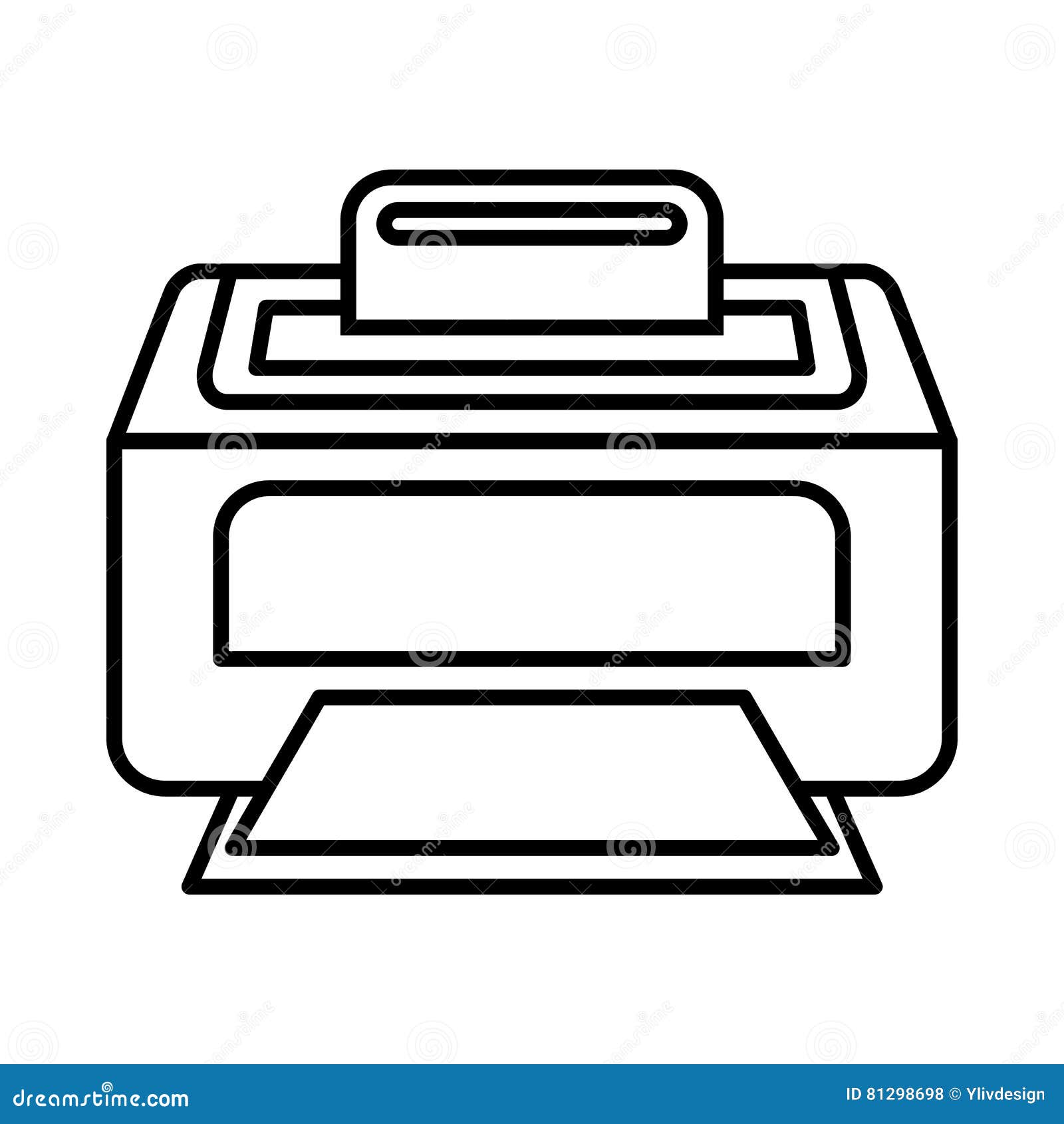 Computer Printer Clipart Black And White