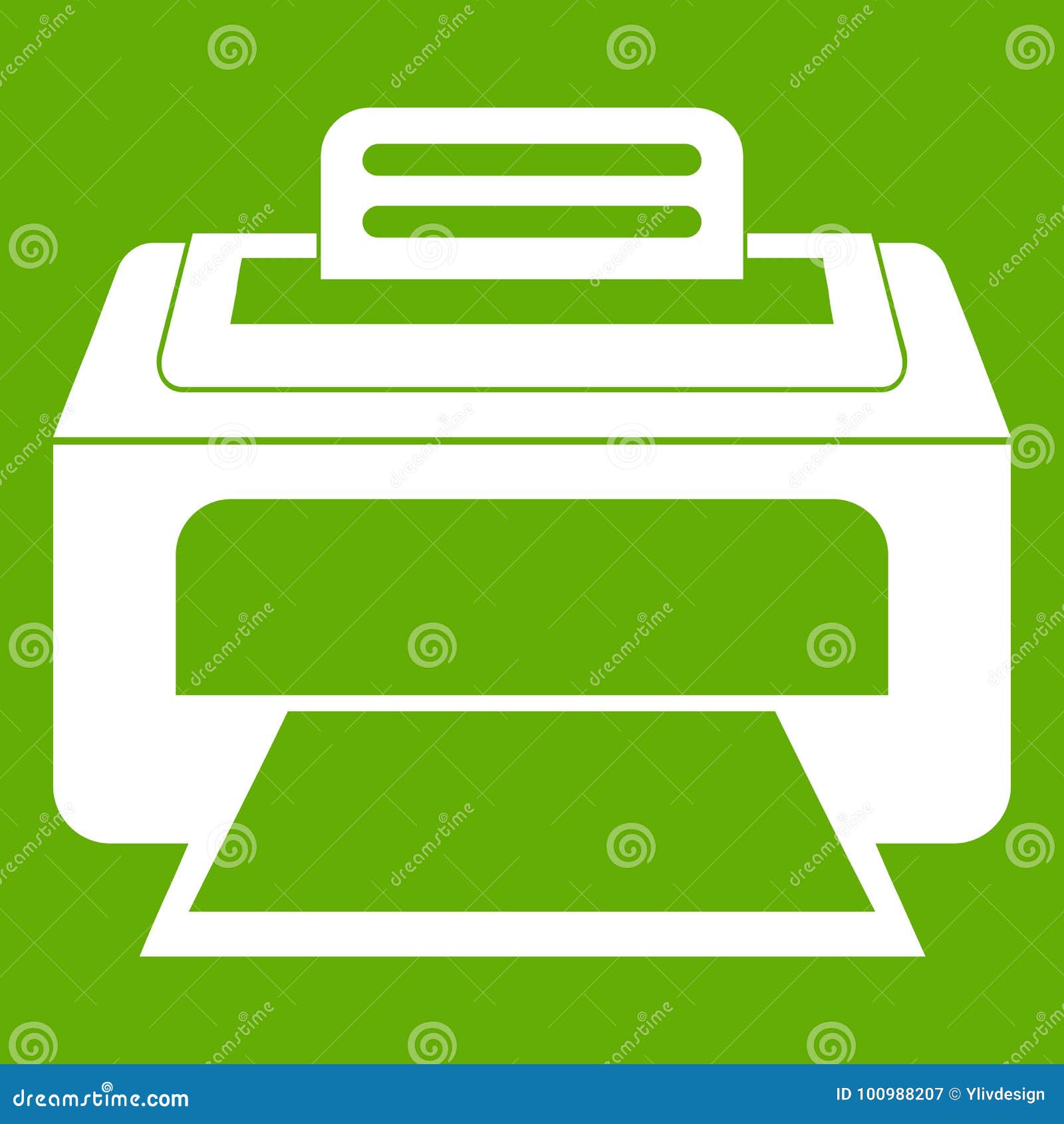 Modern Laser Printer Icon Green Stock Vector - Illustration of fine ...