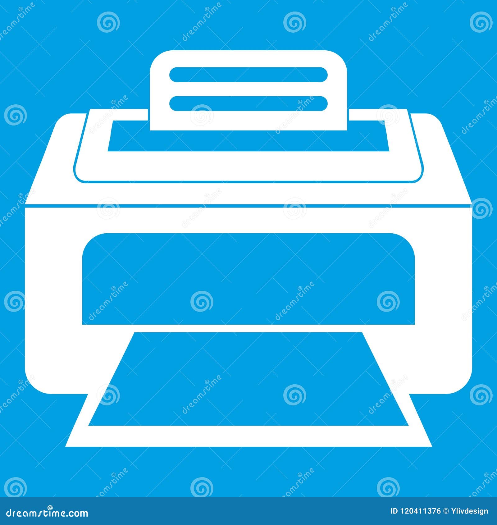 Modern Laser Printer Icon White Stock Vector - Illustration of document ...