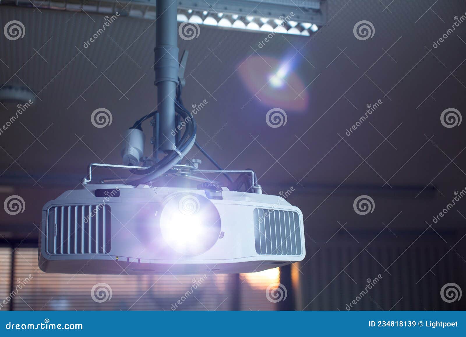 Modern Laser Projector in a Conference Room Stock Image - Image of ...