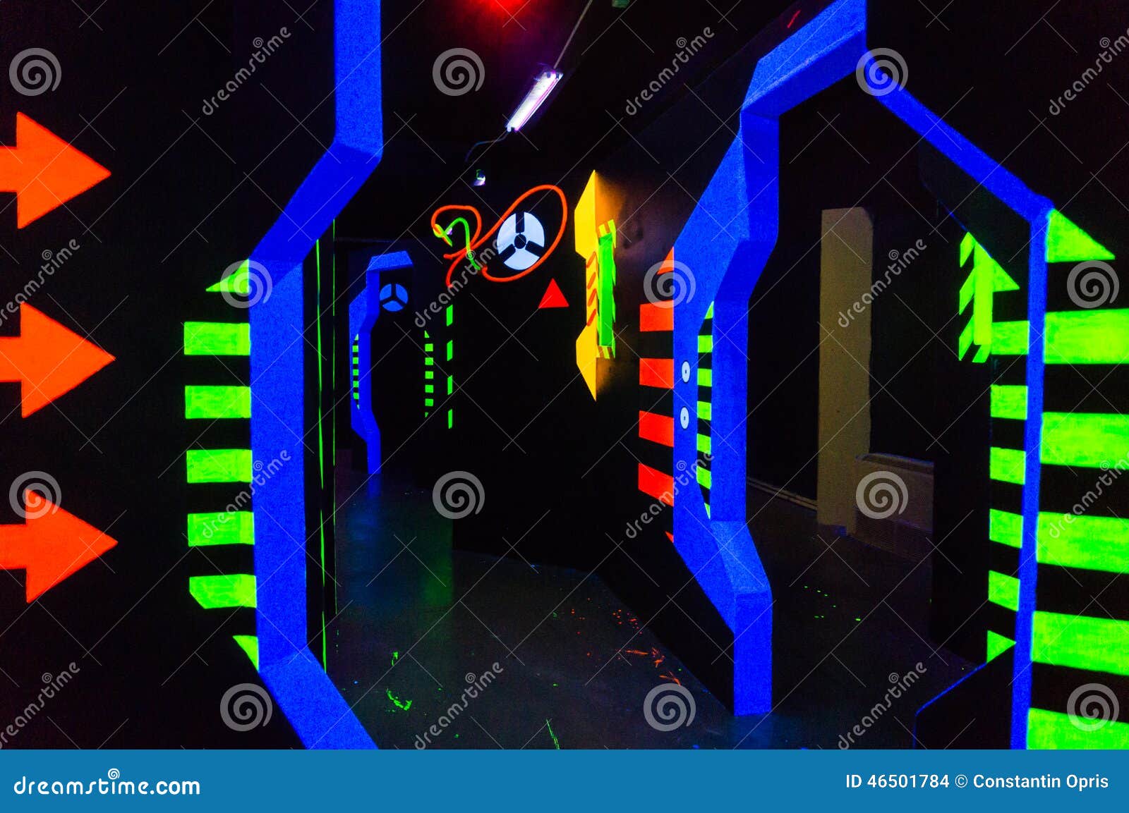 Modern Laser Tag Playground Stock Photo - Image of playground ...