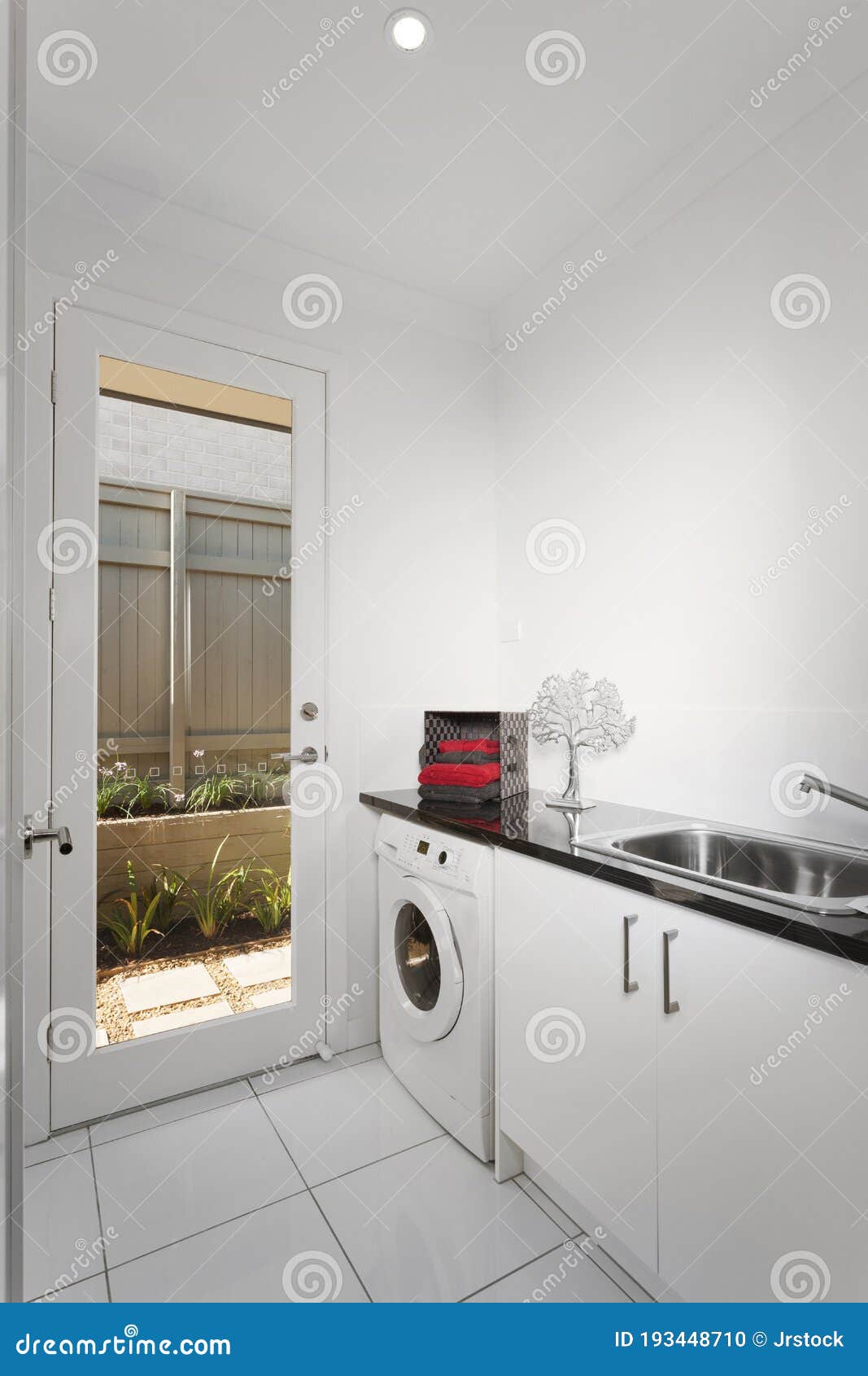 A Modern Laundry Room in Luxury House Stock Photo - Image of mortgage ...