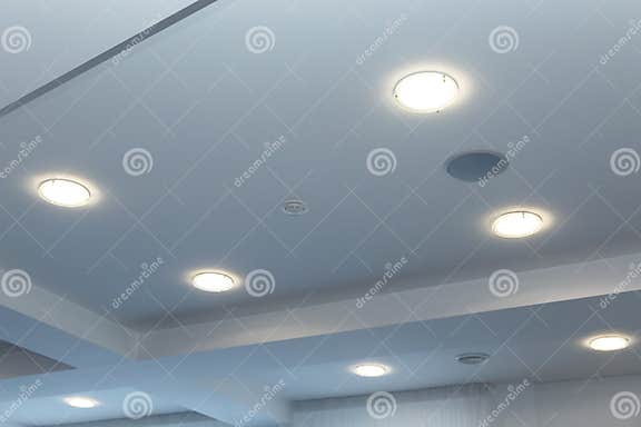 Modern Layered Ceiling with Embedded Lights and Stretched Ceiling Inlay ...