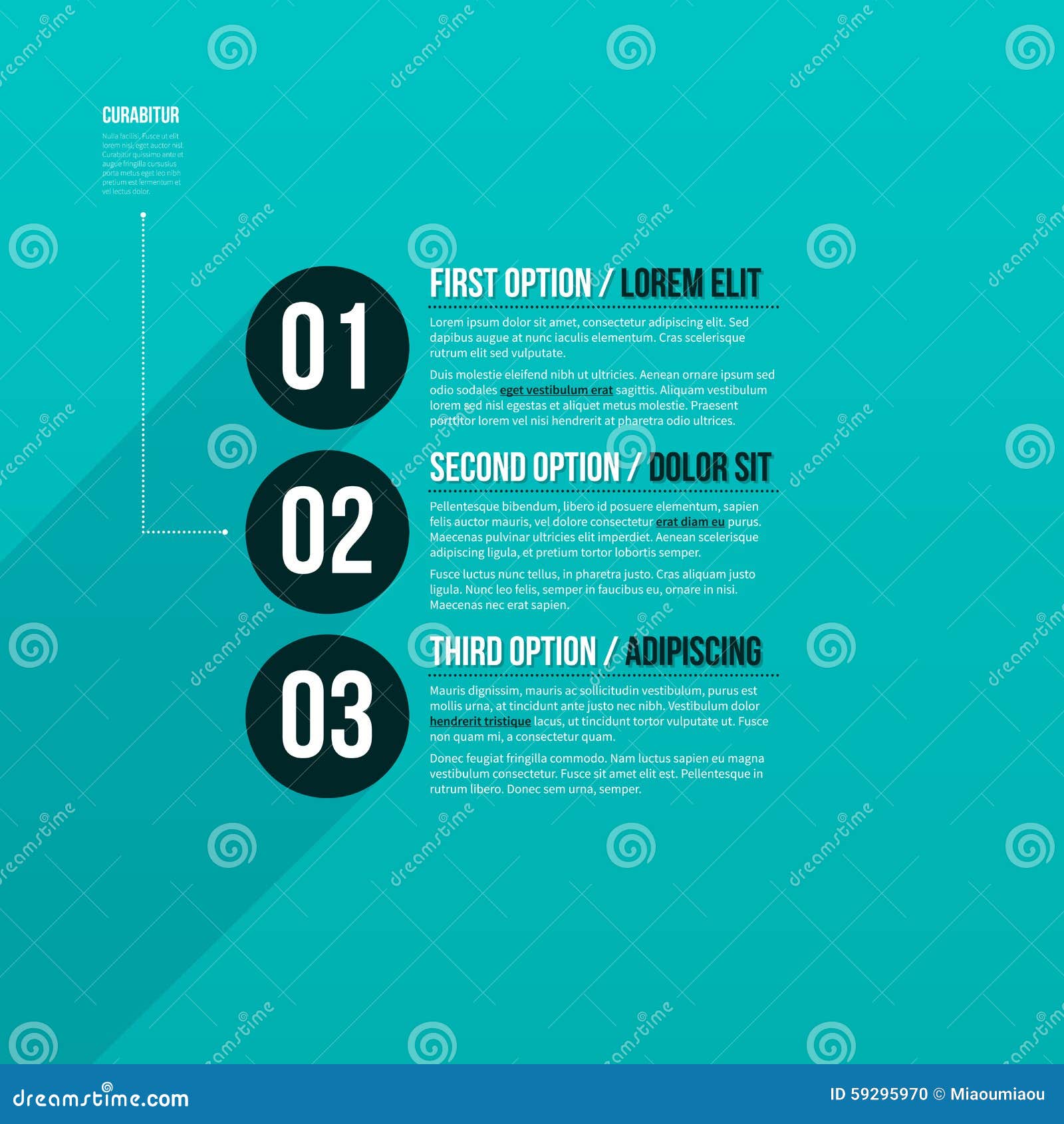 Modern Layout with Three Options. EPS10. Stock Vector - Illustration of ...